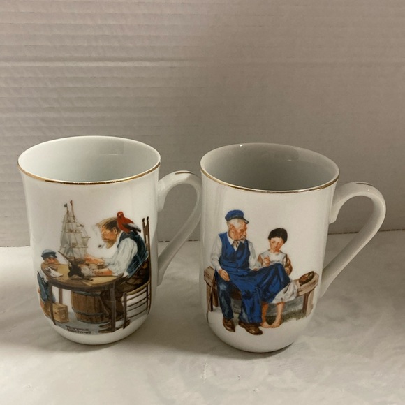 Norman Rockwell | Kitchen | Norman Rockwell Mugs Cups 2 Pc Good Boy 982 ...